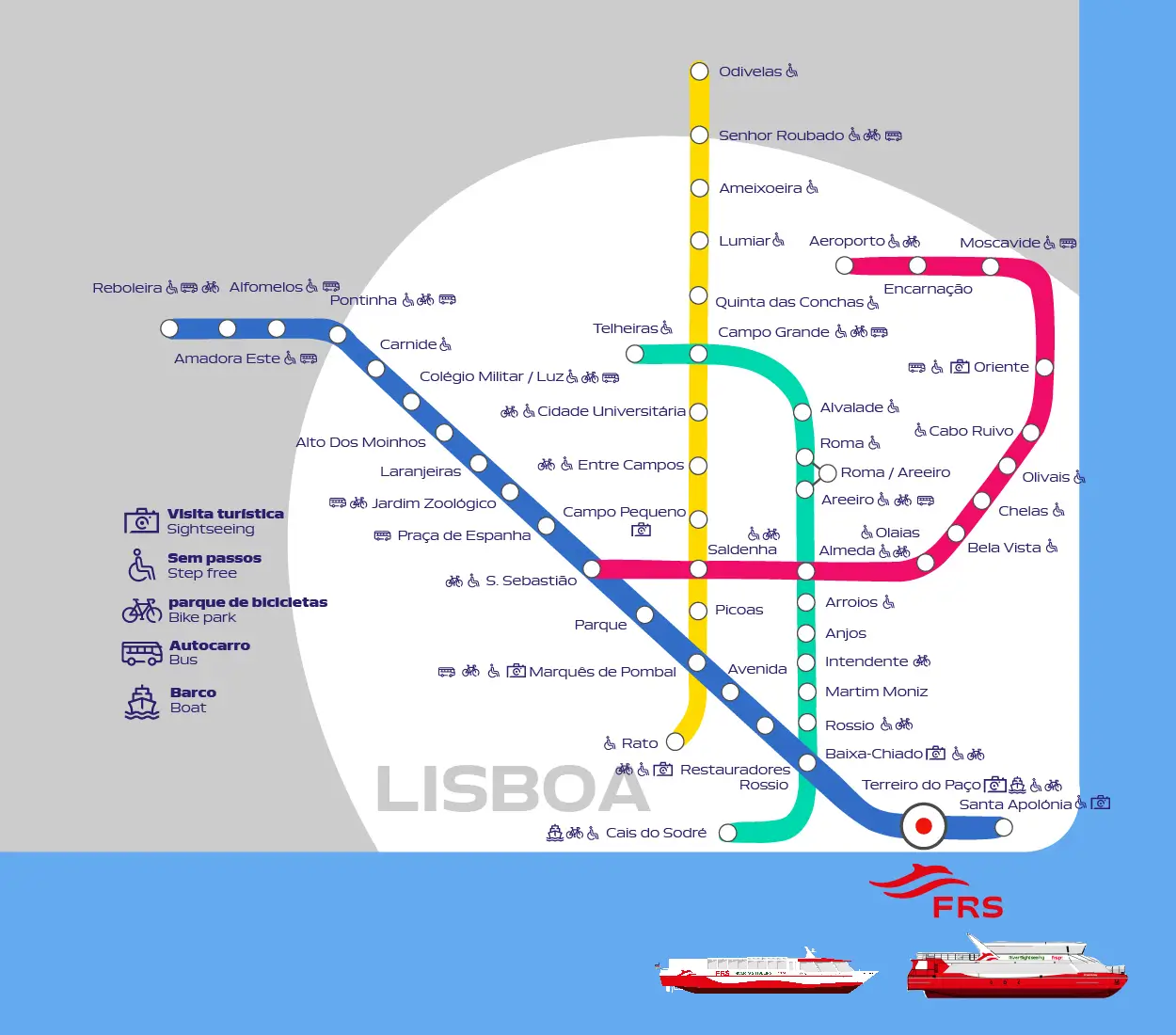 Lissabon Metro Karte | FRS Portugal